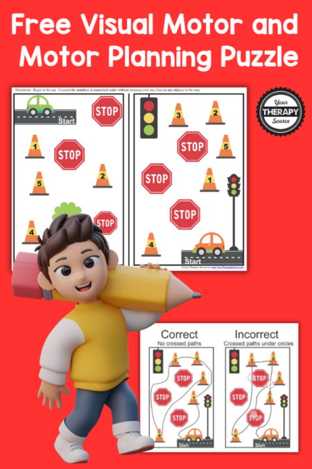 Free Visual Motor and Motor Planning Puzzle - Your Therapy Source