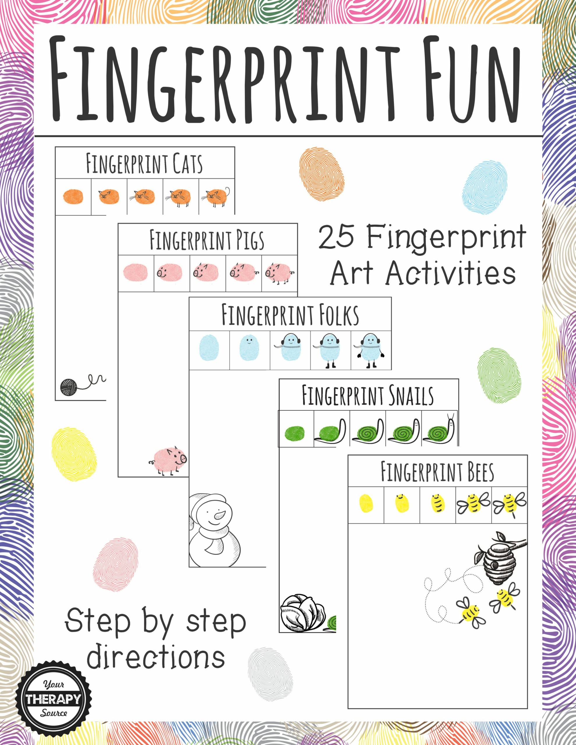 Fingerprint Art for Kids - Your Therapy Source
