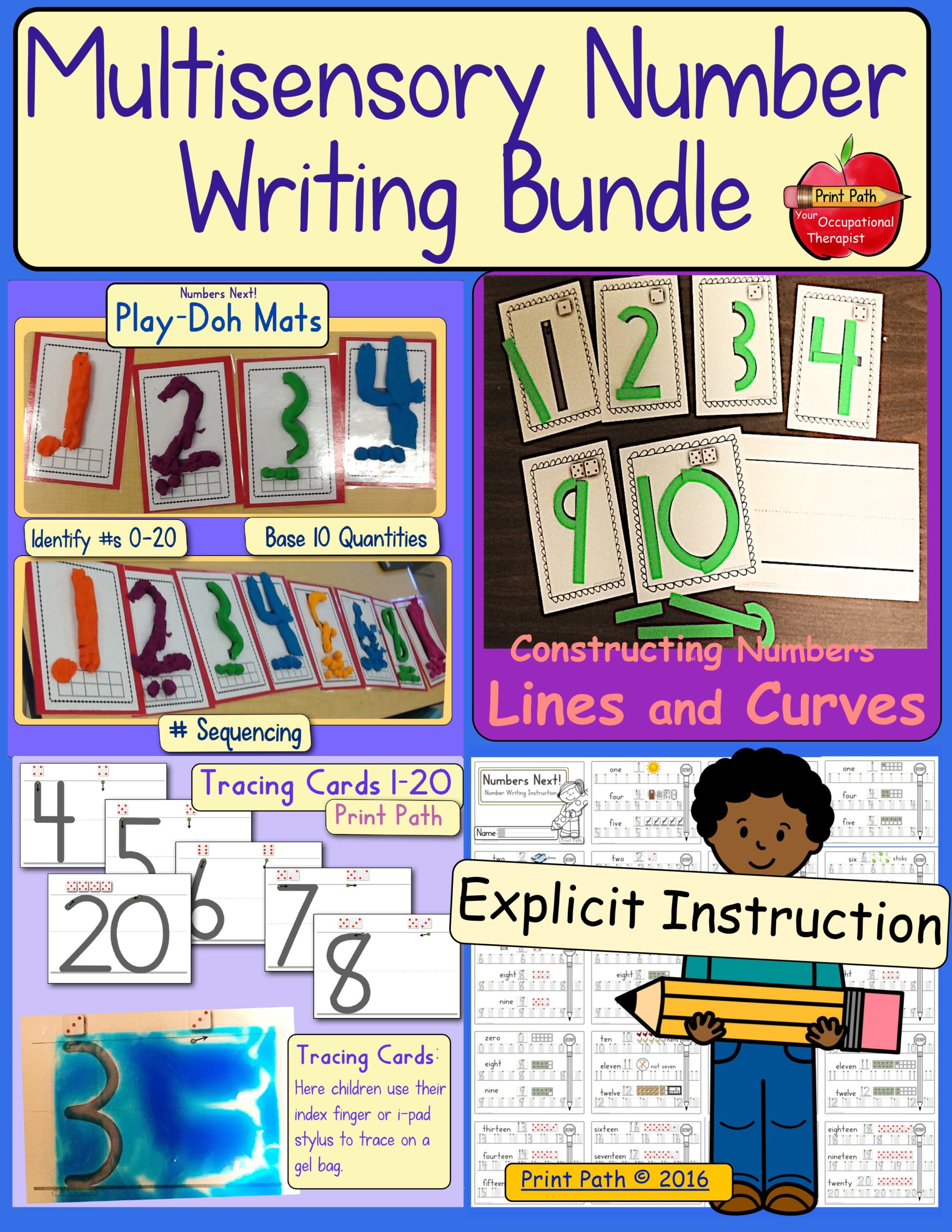 Multisensory Number Writing Bundle - Your Therapy Source