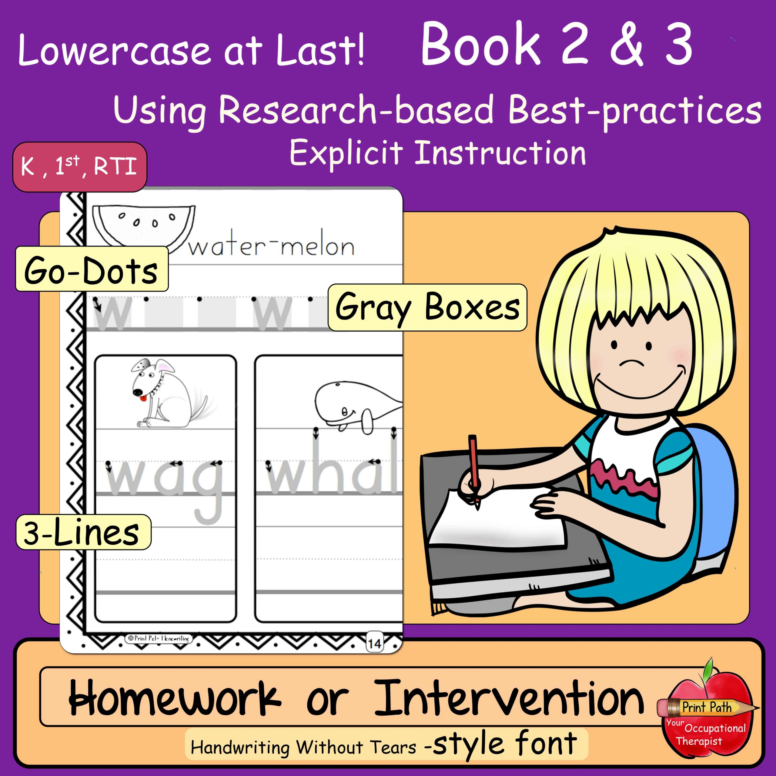 Handwriting Bundle - HWT Style Font - Your Therapy Source