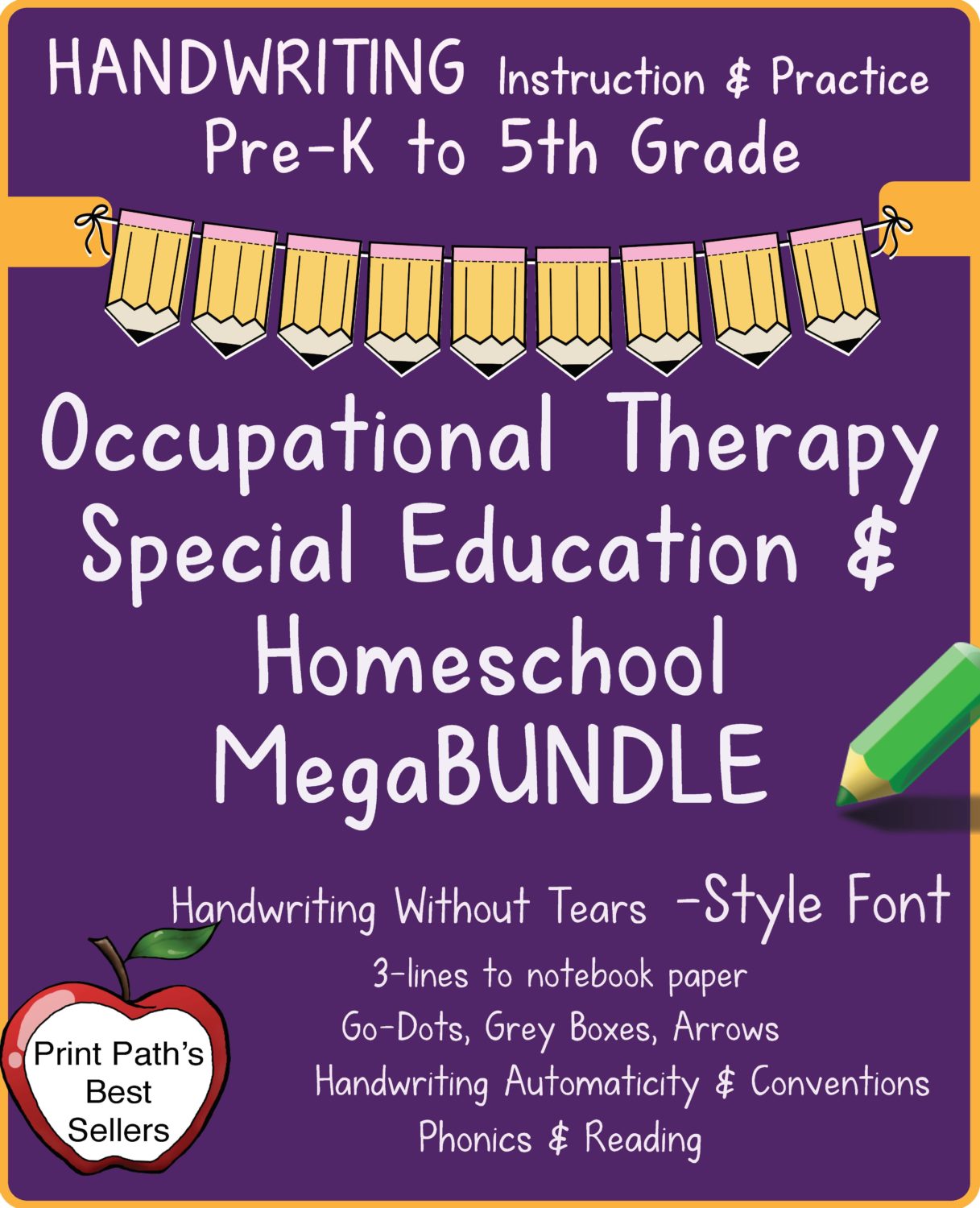 Alphabet Wall Cards Handwriting Without Tears Style Font - Your Therapy ...