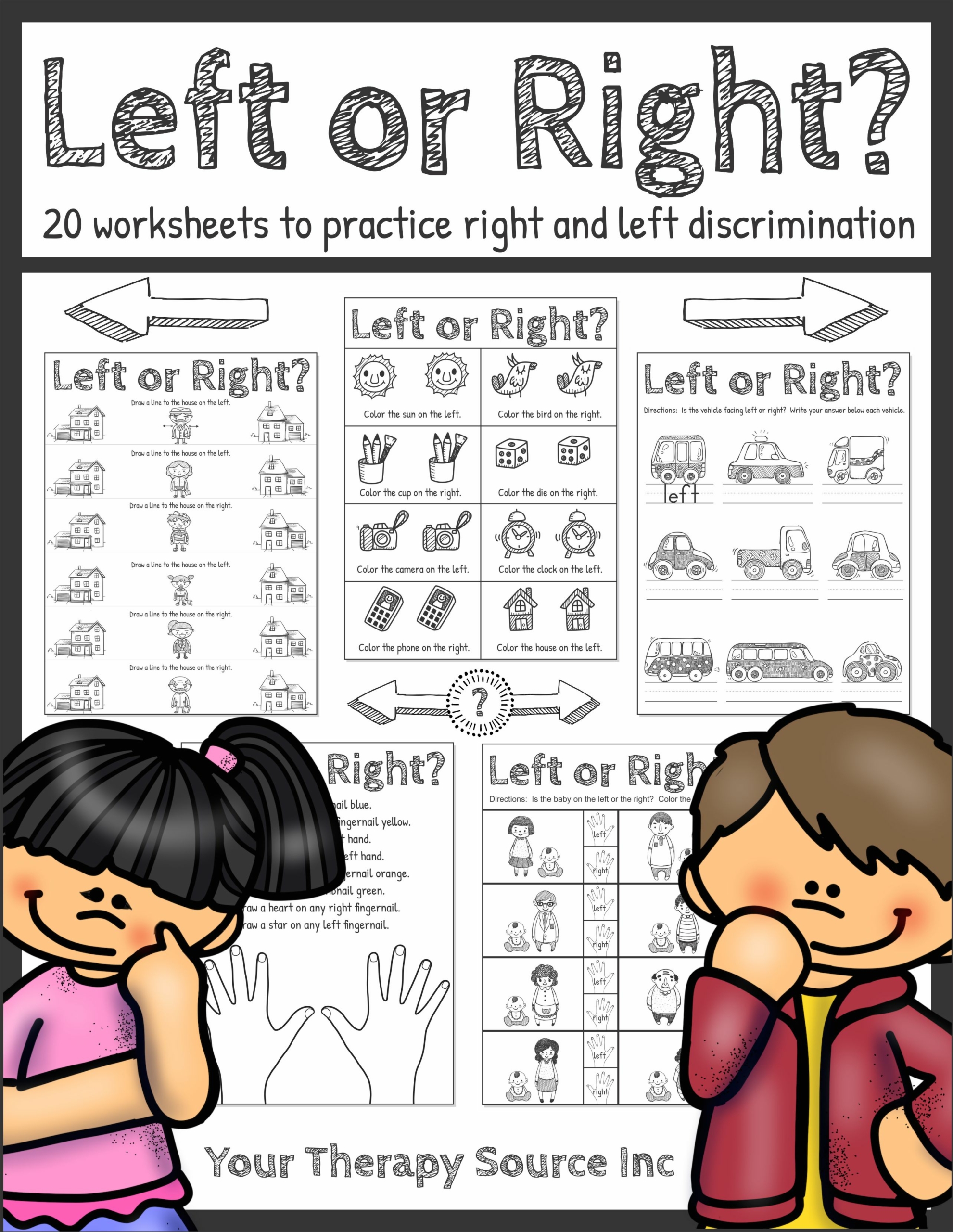 Right Left Christmas Game Printable - Free Story - Your Therapy Source