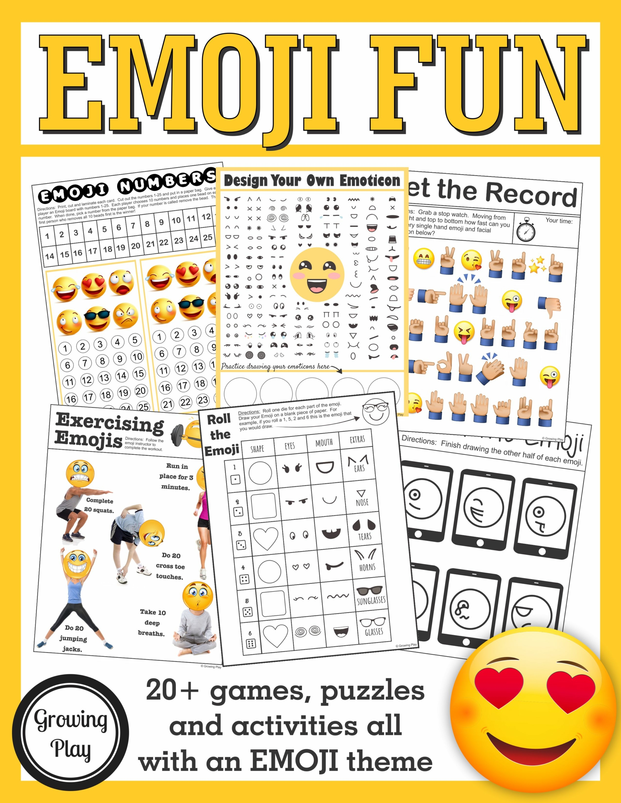 Emoji Printables - How to Draw Emoji Faces - Your Therapy Source