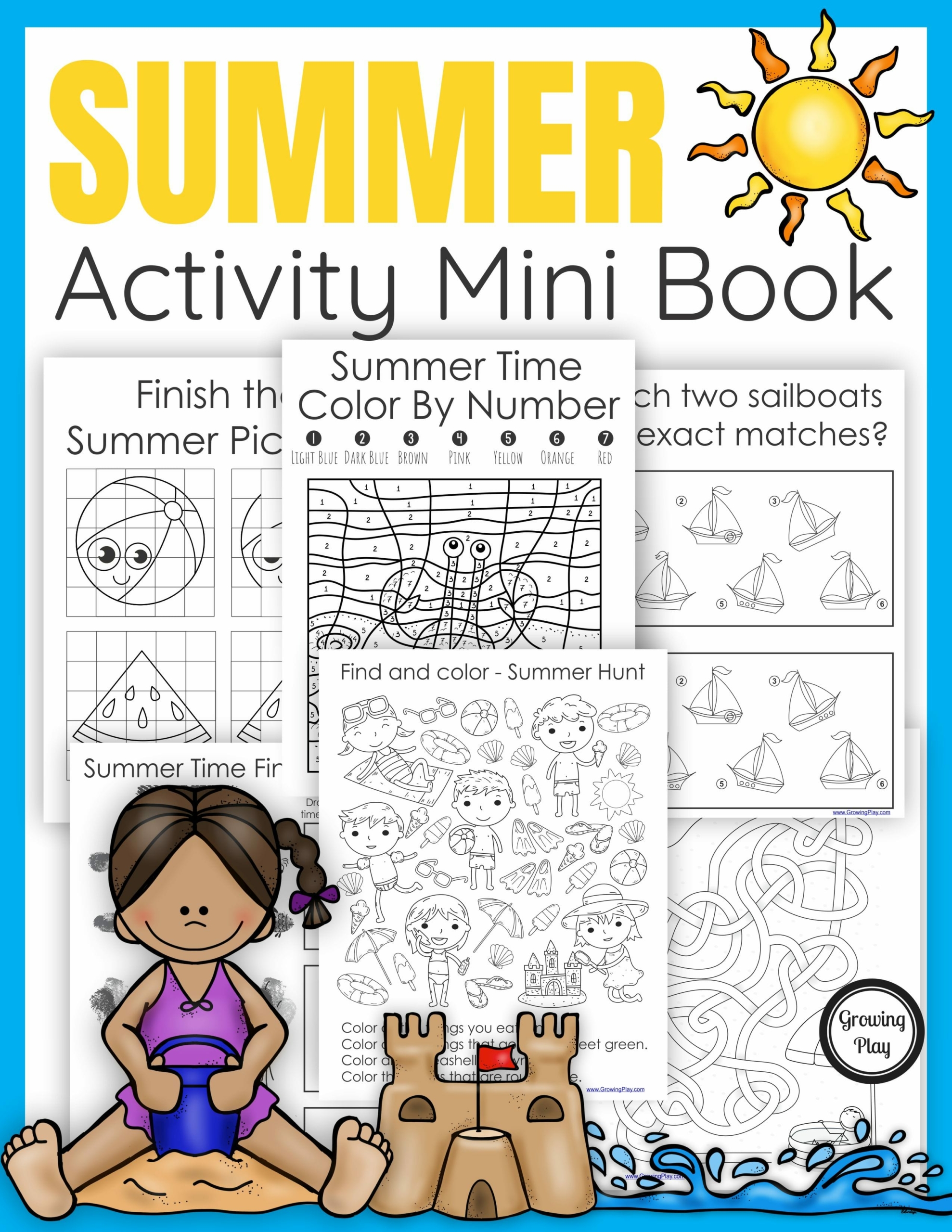 Summer Activity Book - Printables, Mazes, and Puzzles - Your Therapy Source