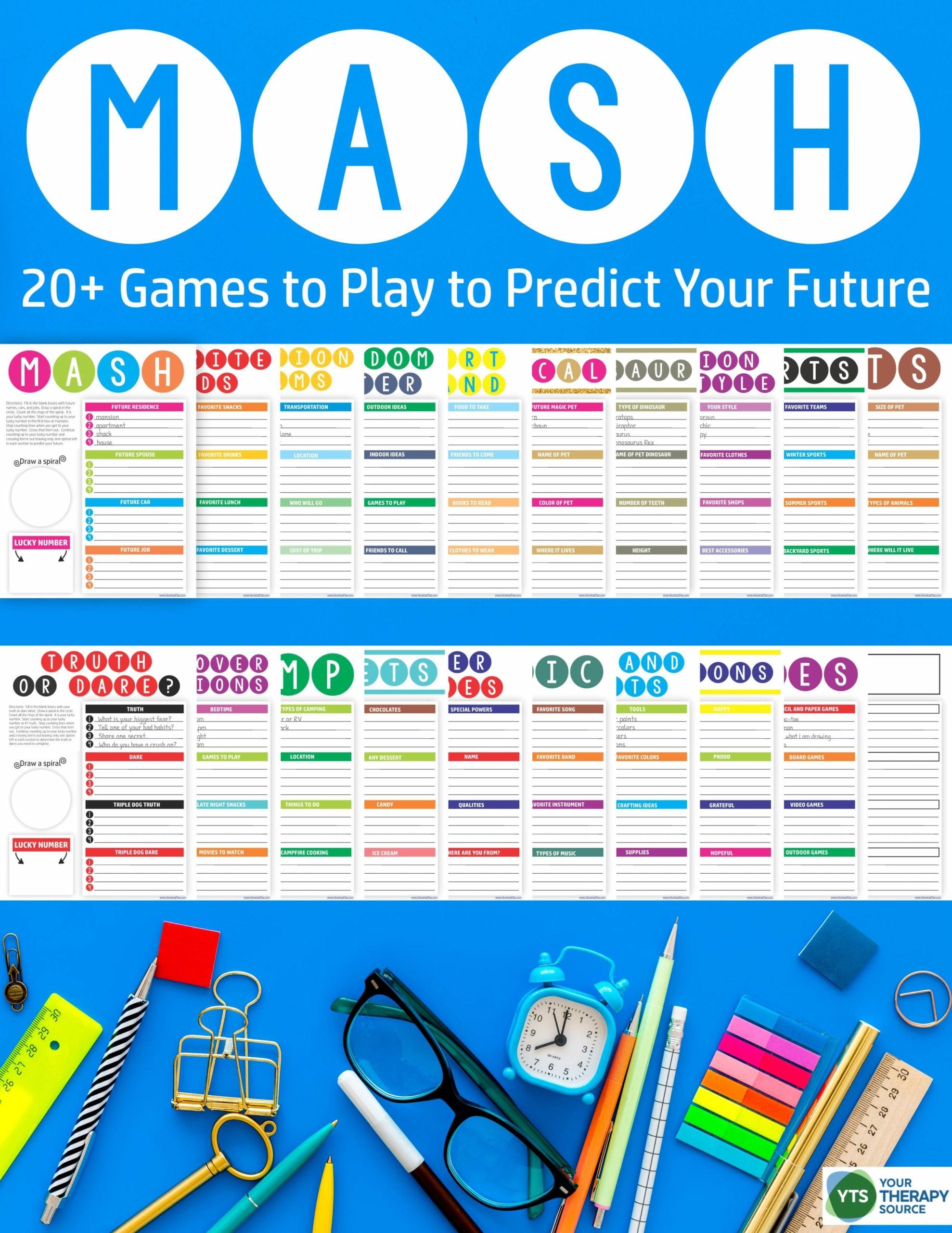 Fun Handwriting Worksheets - 20+ MASH Games - Your Therapy Source