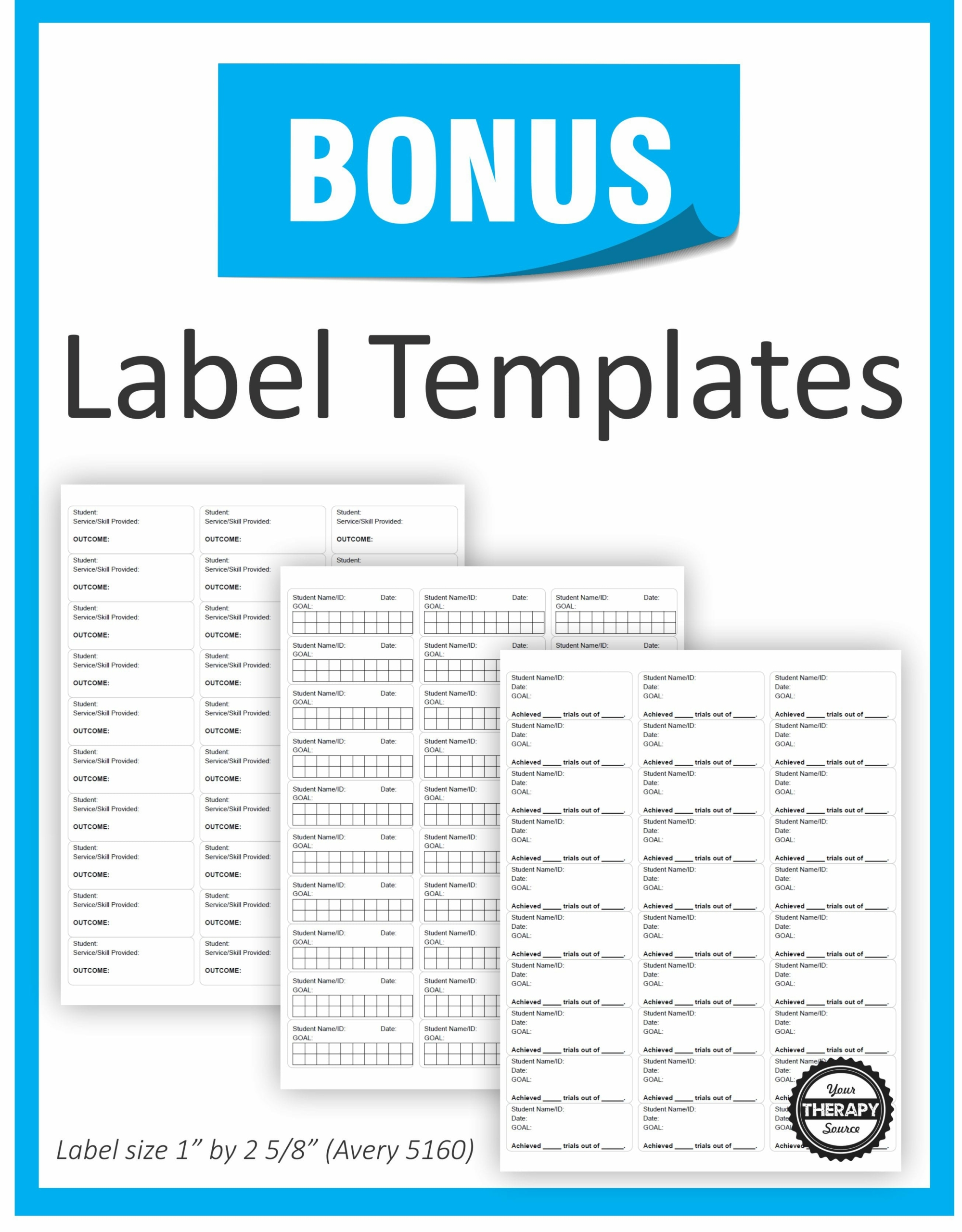 Data Collection for Special Education Templates - EASY - Your Therapy ...
