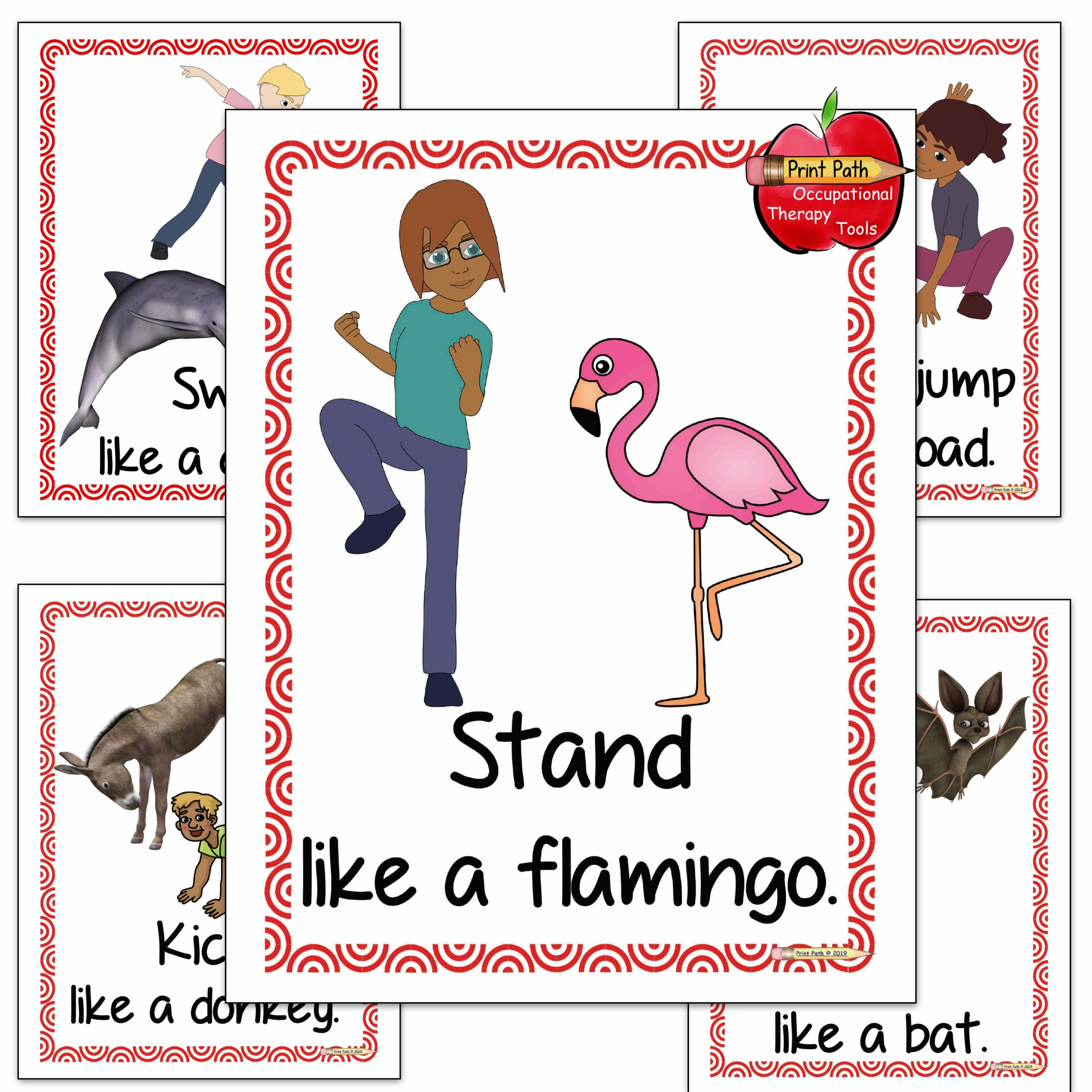 Calming Tools, Gross Motor Skills, & Breath Regulation - Animal Walks ...