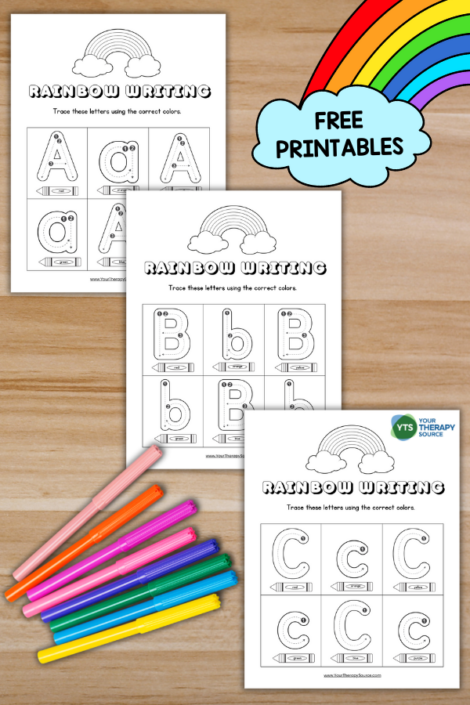Rainbow Writing Free Printable Packet - Your Therapy Source