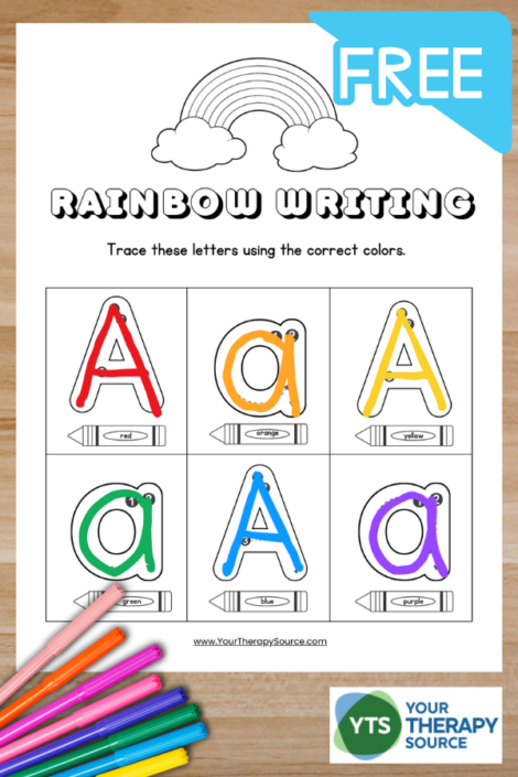 Rainbow Writing Free Printable Packet - Your Therapy Source