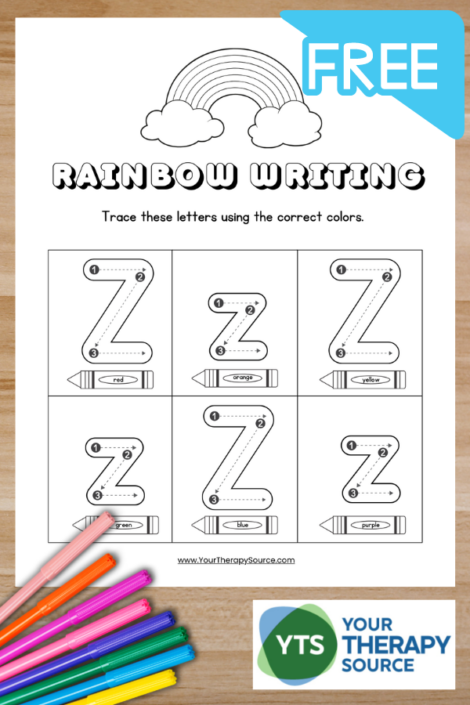 Rainbow Writing Free Printable Packet - Your Therapy Source