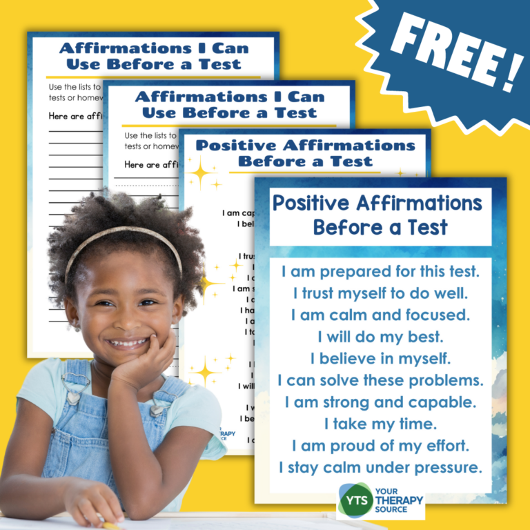 Positive Affirmations Before a Test - Your Therapy Source