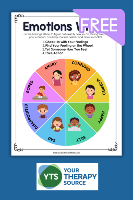 Feelings Wheel for Kids - Free Printable - Your Therapy Source