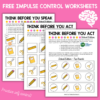 Impulse Control Worksheets - Free - Your Therapy Source