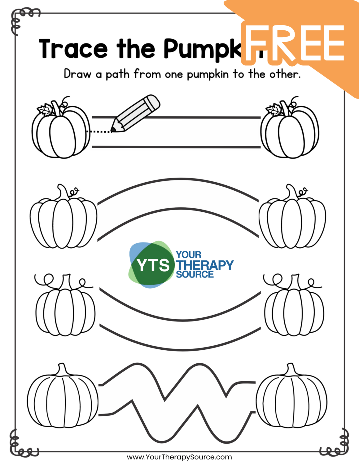Preschool Pumpkin Worksheets - Free Printable Packet - Your Therapy Source