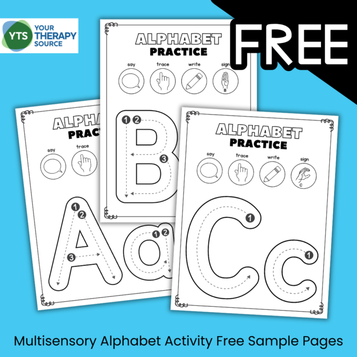 Free Printable Beginner Kindergarten Alphabet Worksheets - Your Therapy Source