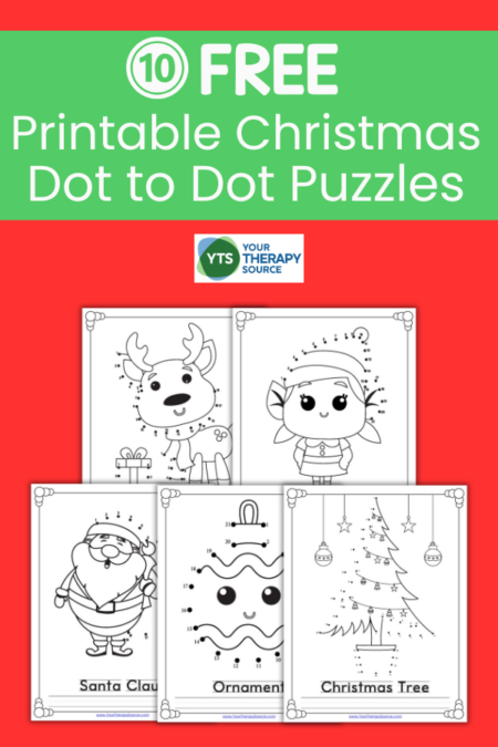 Christmas Dot to Dot Free Printables - Your Therapy Source