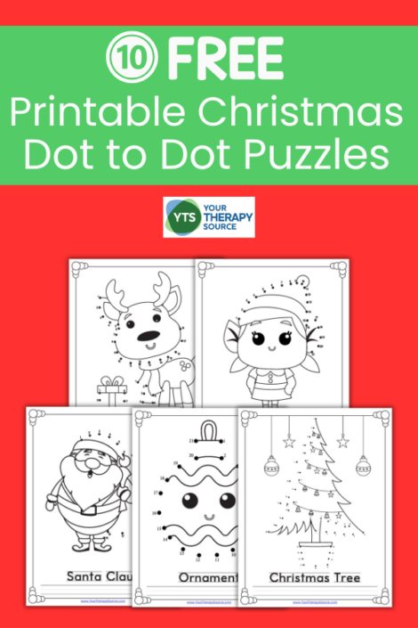 Christmas Dot to Dot Free Printables - Your Therapy Source