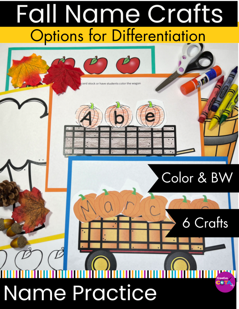 Fall Fine Motor Name Crafts - Your Therapy Source