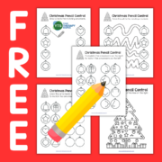 Christmas Pencil Control Free Printables - Your Therapy Source