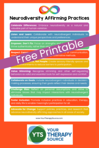 Neurodiversity Affirming Practices - Your Therapy Source