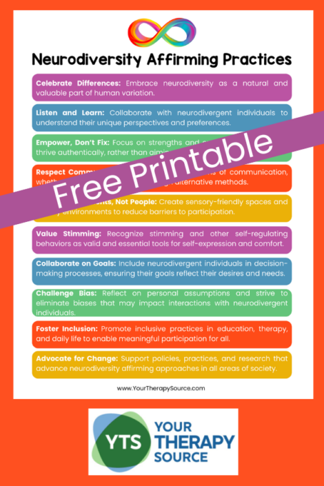 Neurodiversity Affirming Practices - Your Therapy Source