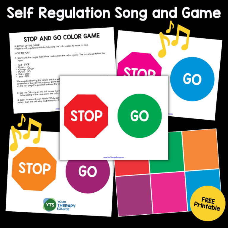 Self Regulation Song - Stop and Go Free Printable and Video - Your ...