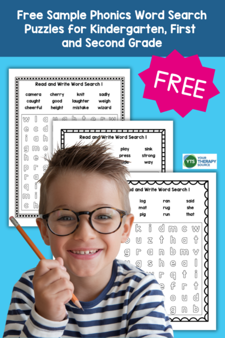 Free Phonics Word Search Puzzles Printable Sample Pages - Your Therapy ...