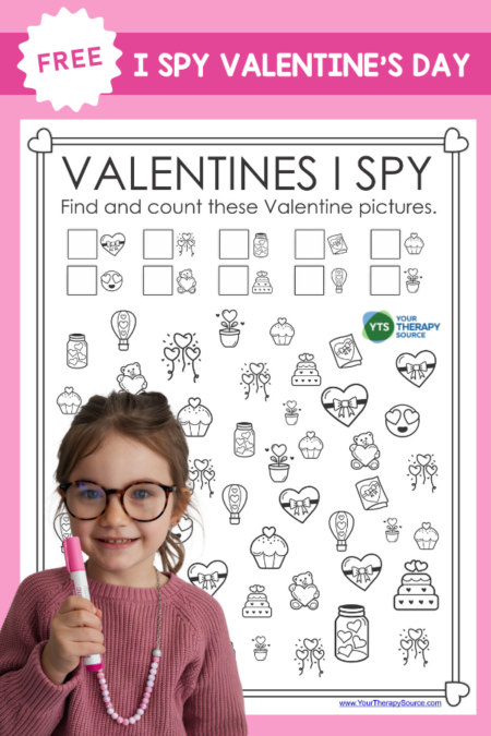 Valentine I Spy Printable - Free - Your Therapy Source