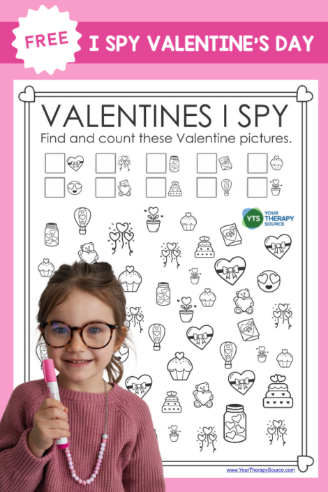 Valentine I Spy Printable - Free - Your Therapy Source