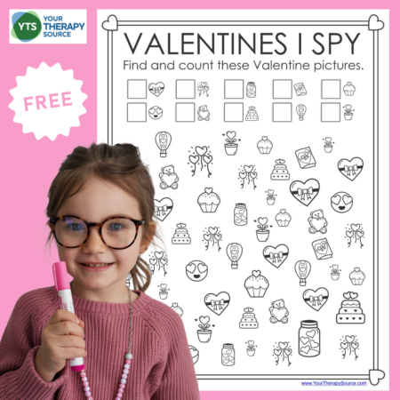 Valentine I Spy Printable - Free - Your Therapy Source