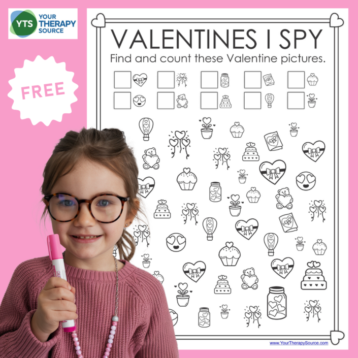 Valentine I Spy Printable - Free - Your Therapy Source