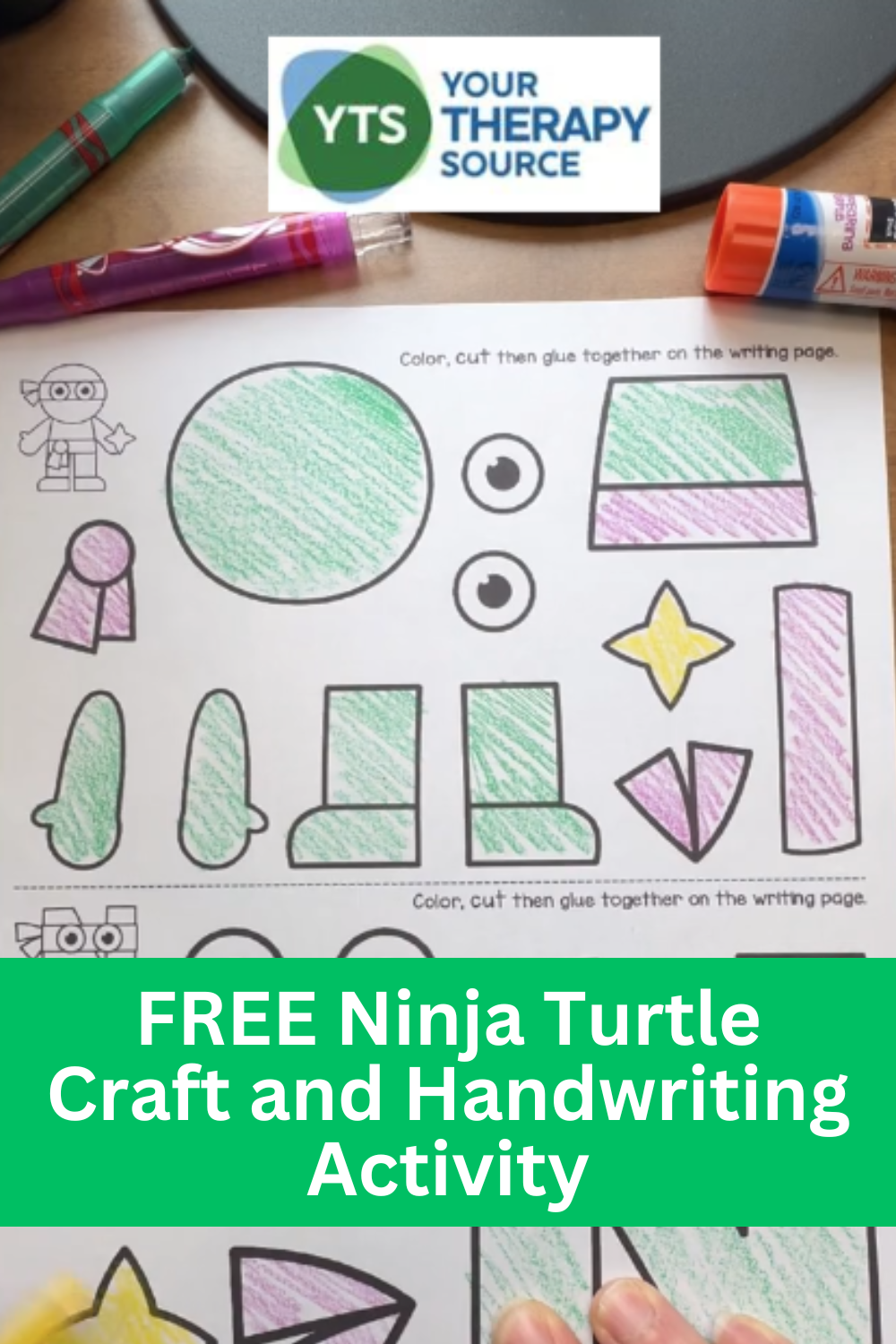 Free Ninja Turtle Craft - Your Therapy Source