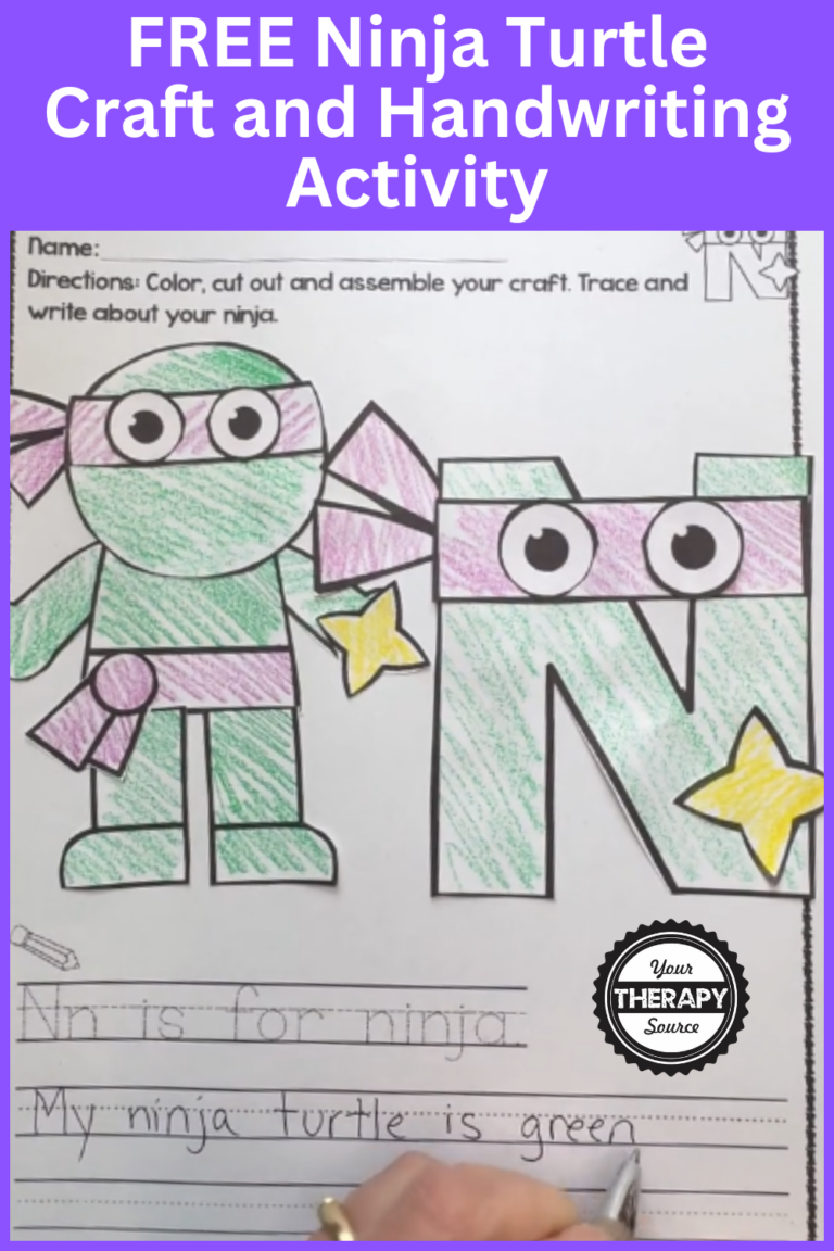 Free Ninja Turtle Craft - Your Therapy Source
