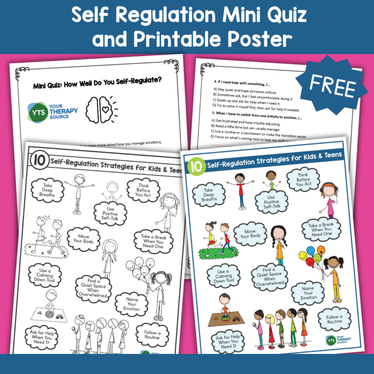 Self Regulation Mini Quiz and FREE Self-Regulation Strategies Printable ...