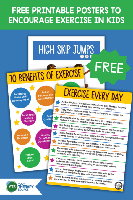 Free Printable Exercise Cards for Kids - Your Therapy Source