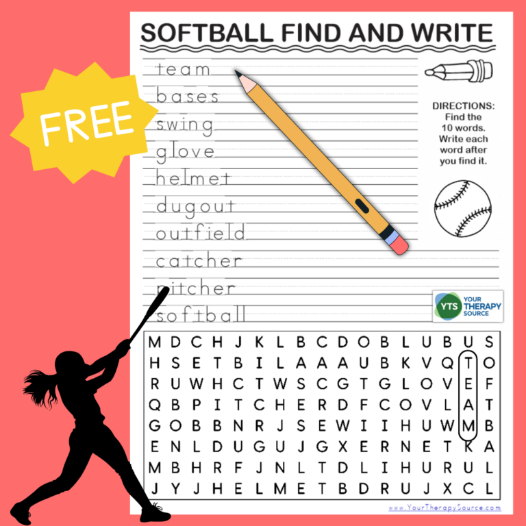 Baseball Word Scramble Puzzle Free Printable - Your Therapy Source