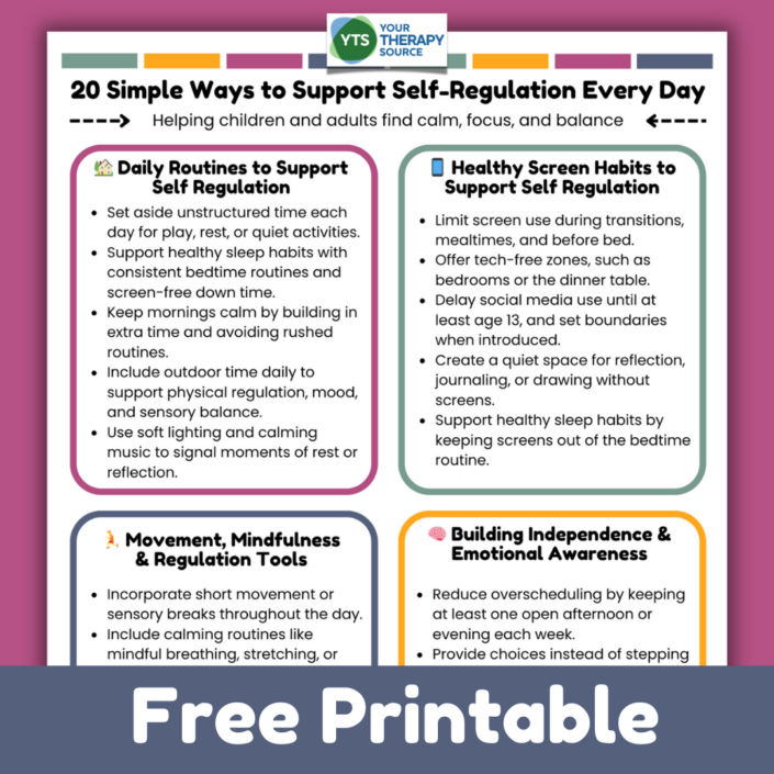 Free Occupational Therapy Worksheets and PT Resources - Your Therapy Source