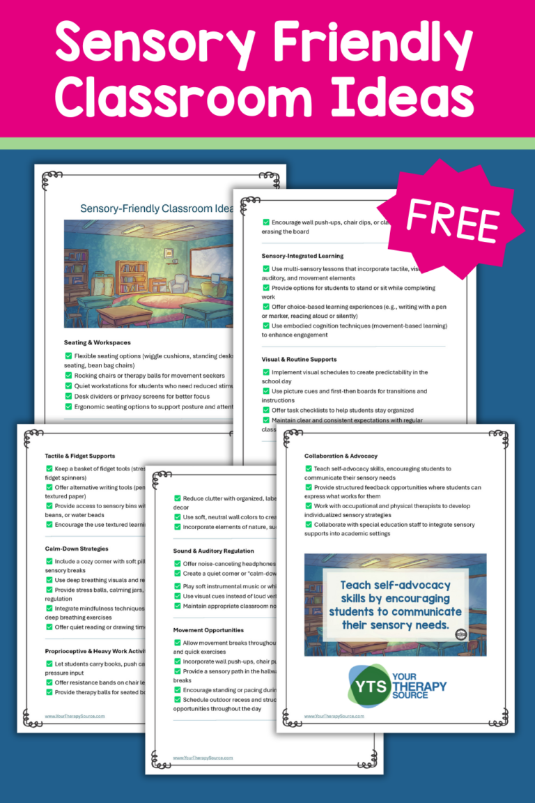 Sensory Friendly Classroom Ideas - Free Printable Handout - Your ...