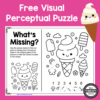 Visual Perception Activities - Free Printables - Your Therapy Source