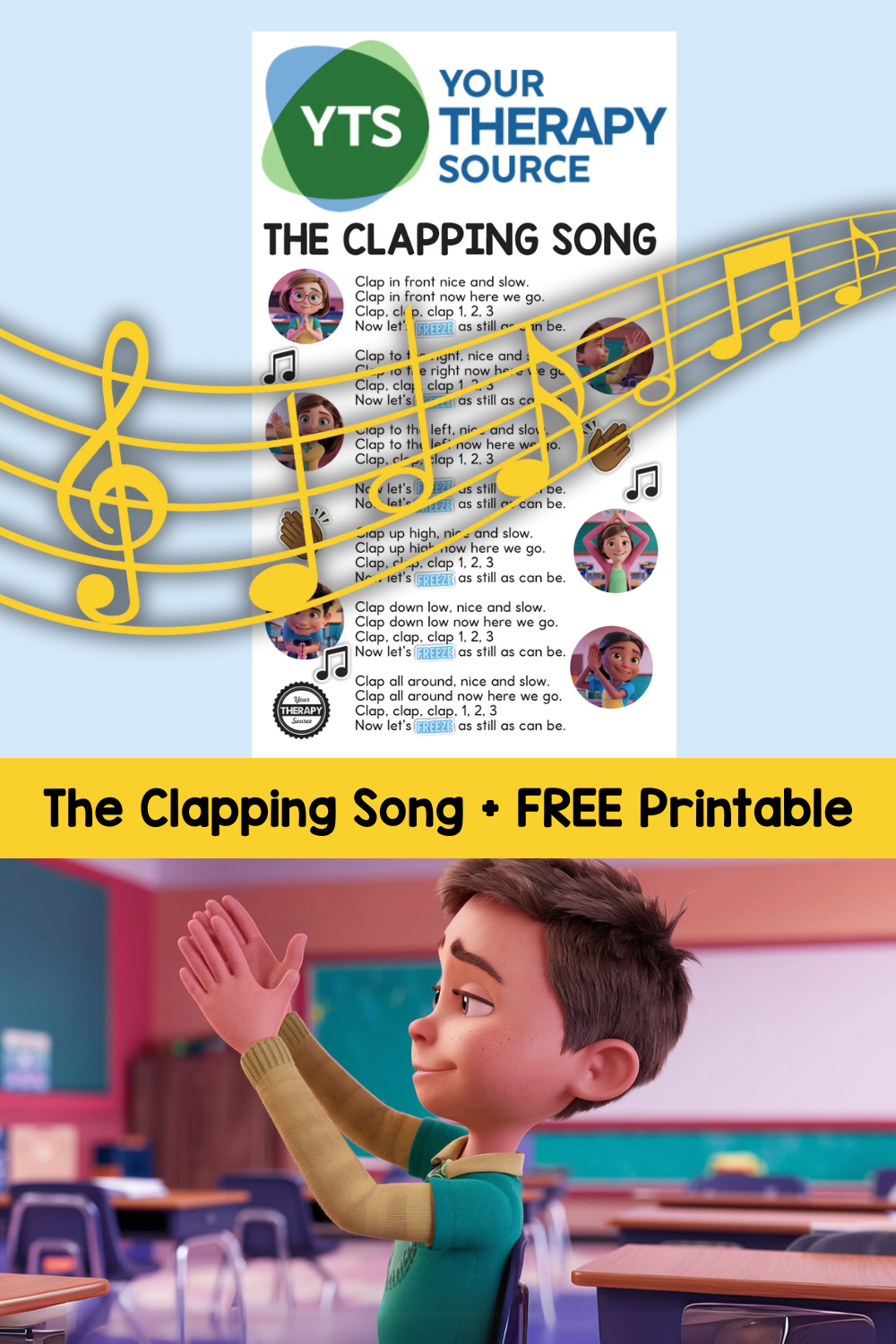 The Clapping Song – Free Printable - Your Therapy Source