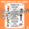 The Energy Song - Free Printable and Video - Your Therapy Source