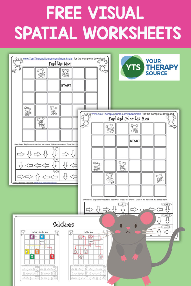 Free Visual Spatial Worksheets - Your Therapy Source