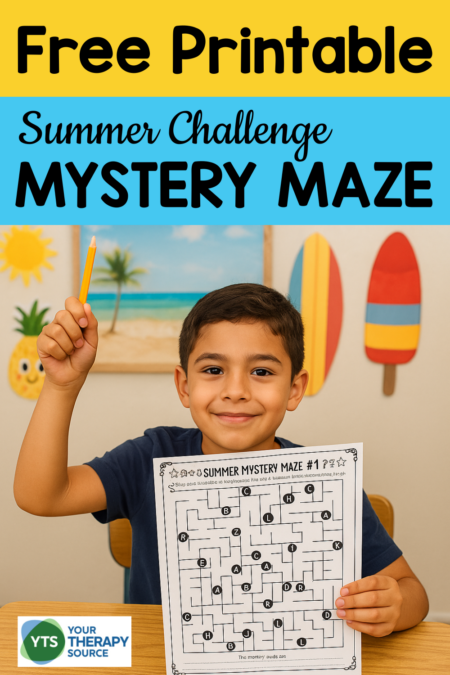 Summer Maze Challenge - Free Printable - Your Therapy Source