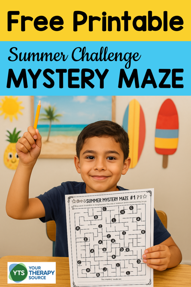 Summer Maze Challenge - Free Printable - Your Therapy Source