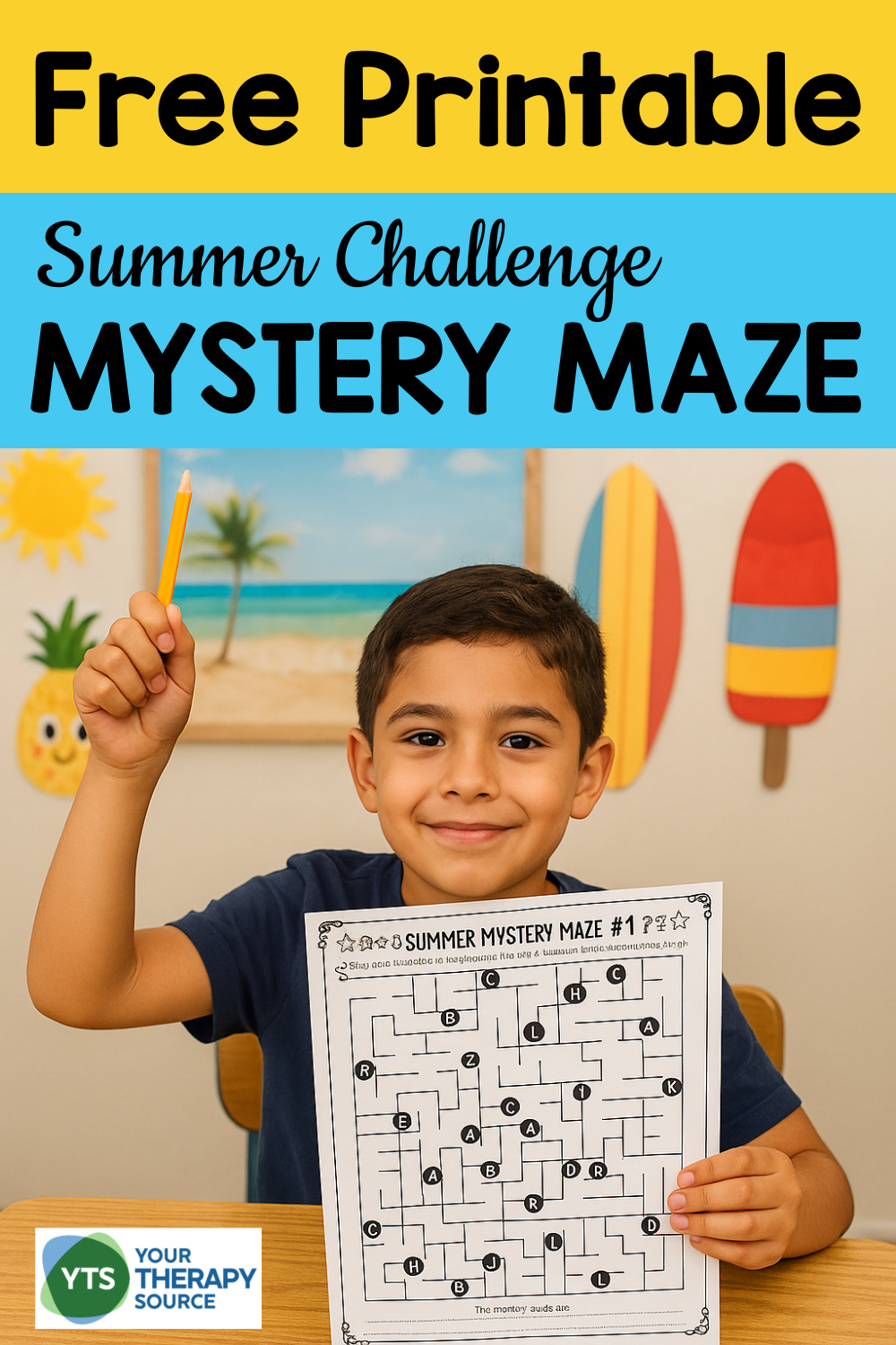 Summer Maze Challenge - Free Printable - Your Therapy Source