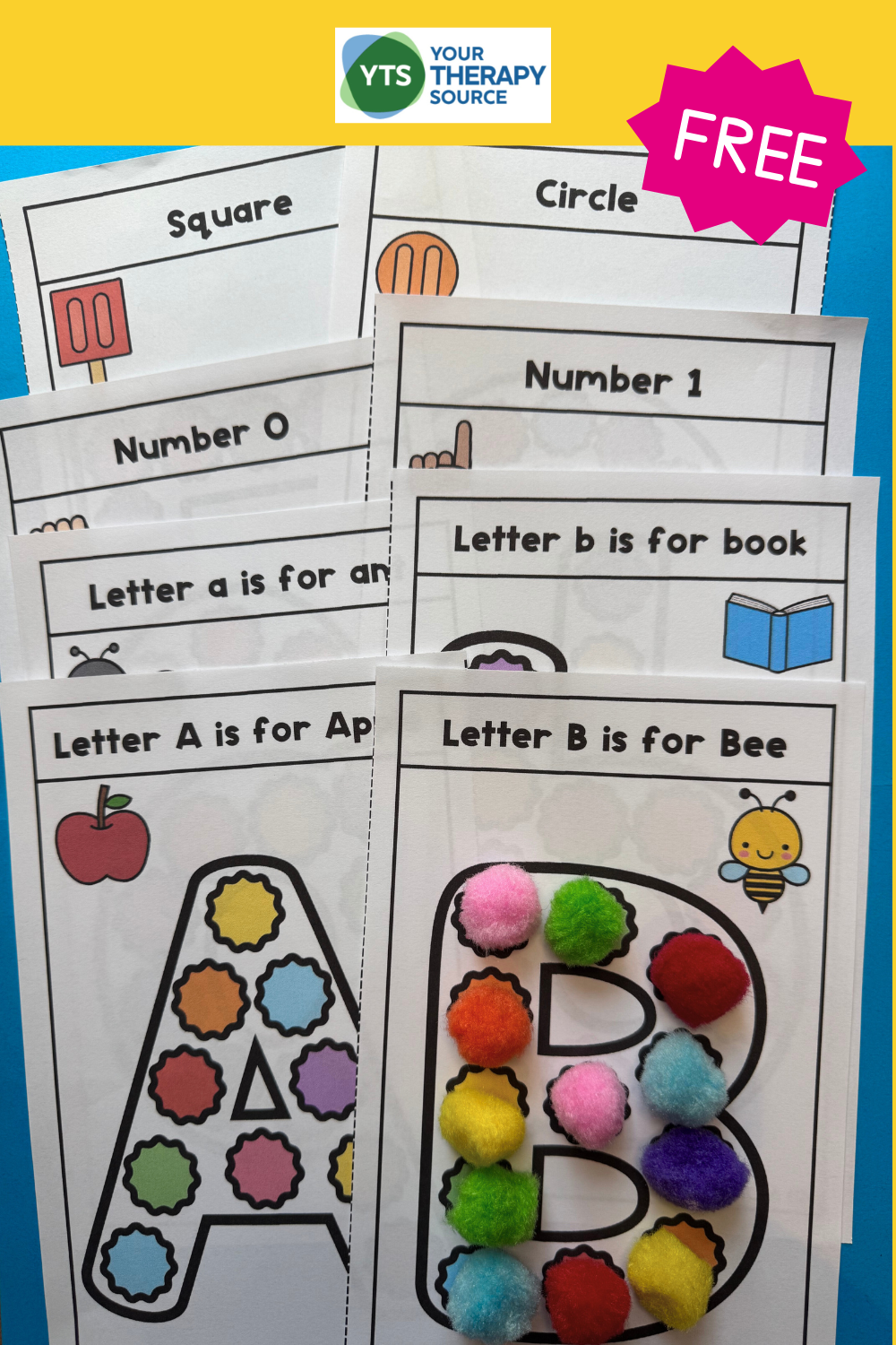 Pom Pom Activities Free Printable Packet - Your Therapy Source