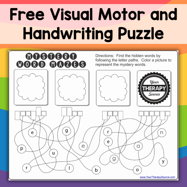 Free Handwriting Worksheets - Your Therapy Source