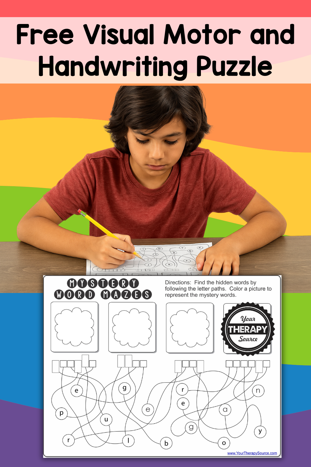 Free Mystery Word Mazes PDF PrintableF - Your Therapy Source