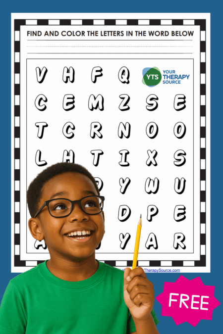 Color the Words Free Printable - Your Therapy Source