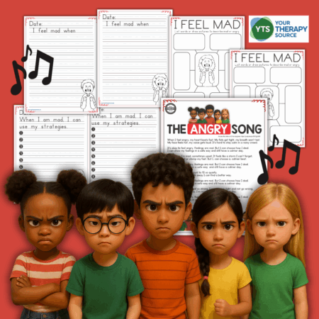 Angry Worksheets and Song - Free Printables - Your Therapy Source
